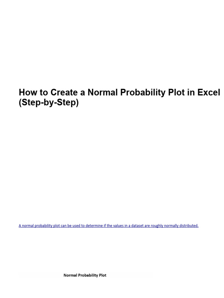 How to Read Normal Probability Plots - Tech Hub at Porterchester